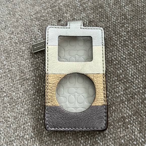 Coach | Accessories | Coach Ipod Mini Player Metallic Leather Color ...